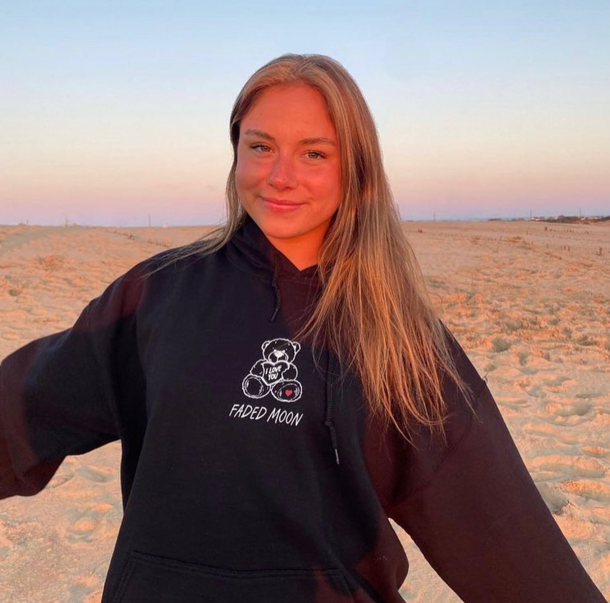 Bear Hoodie -Black – Faded Moon